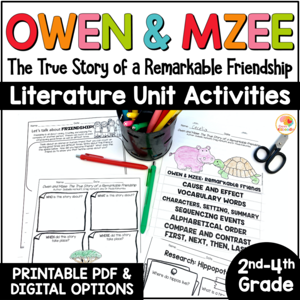 Owen and Mzee Activities | Cause and Effect | Story Elements | Story ...