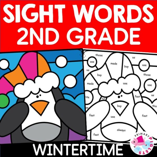 WINTER COLOR BY SIGHT WORDS | WINTER COLOR BY CODE | WINTER COLORING ...