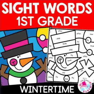 WINTER COLOR BY SIGHT WORDS | WINTER COLOR BY CODE | WINTER COLORING ...