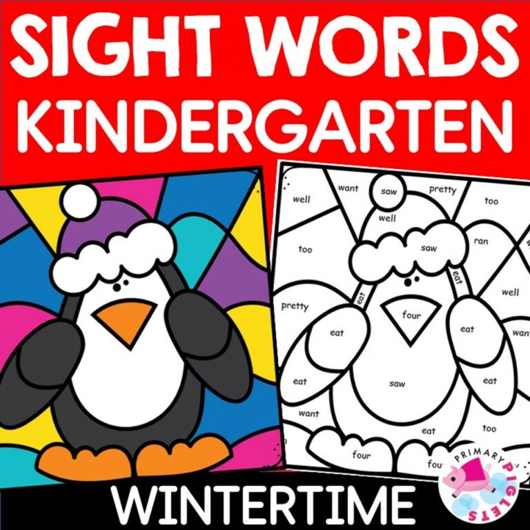 WINTER COLOR BY SIGHT WORDS | WINTER COLOR BY CODE | WINTER COLORING ...