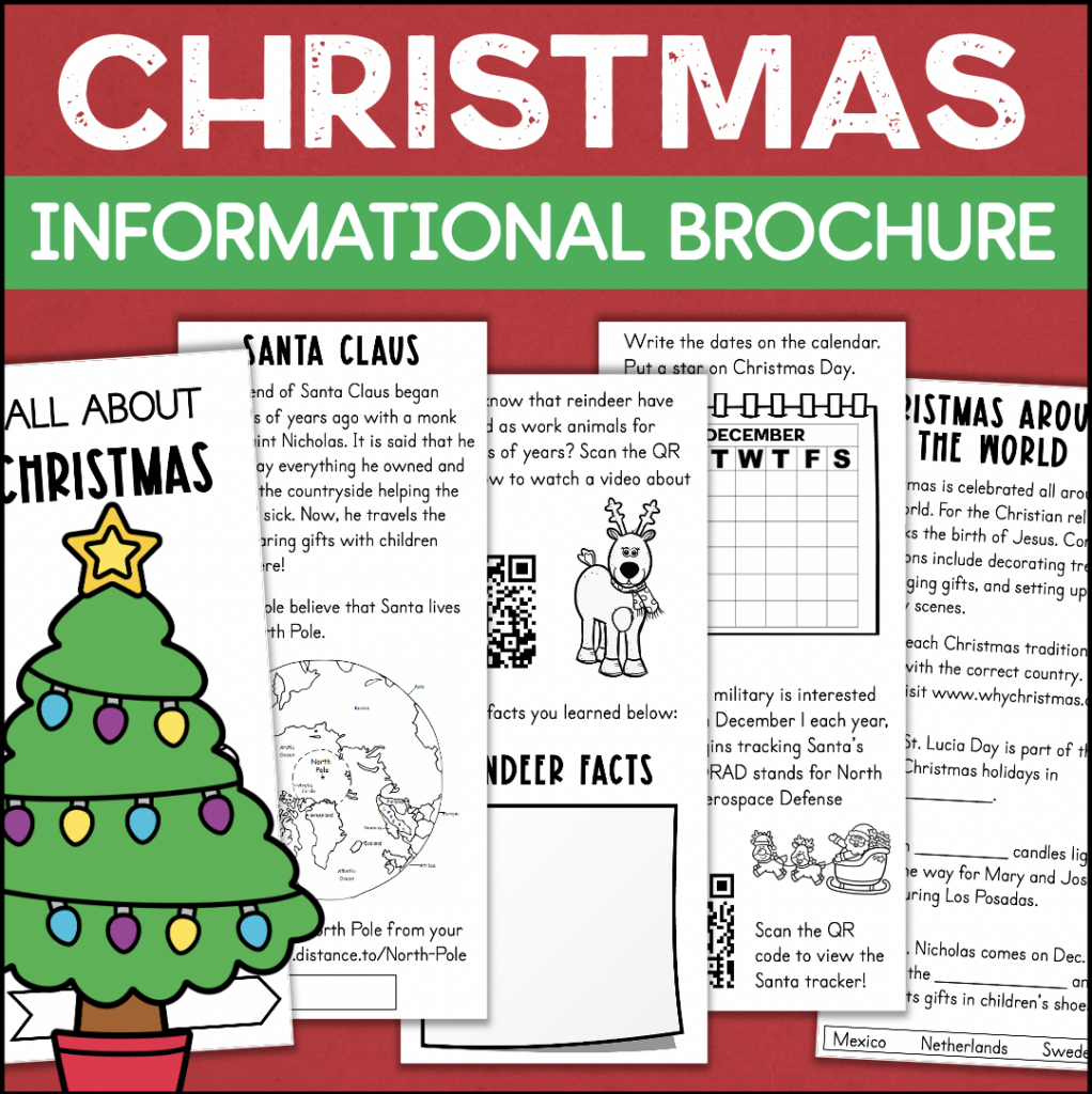 CHRISTMAS Activity Informational Brochure | Made By Teachers