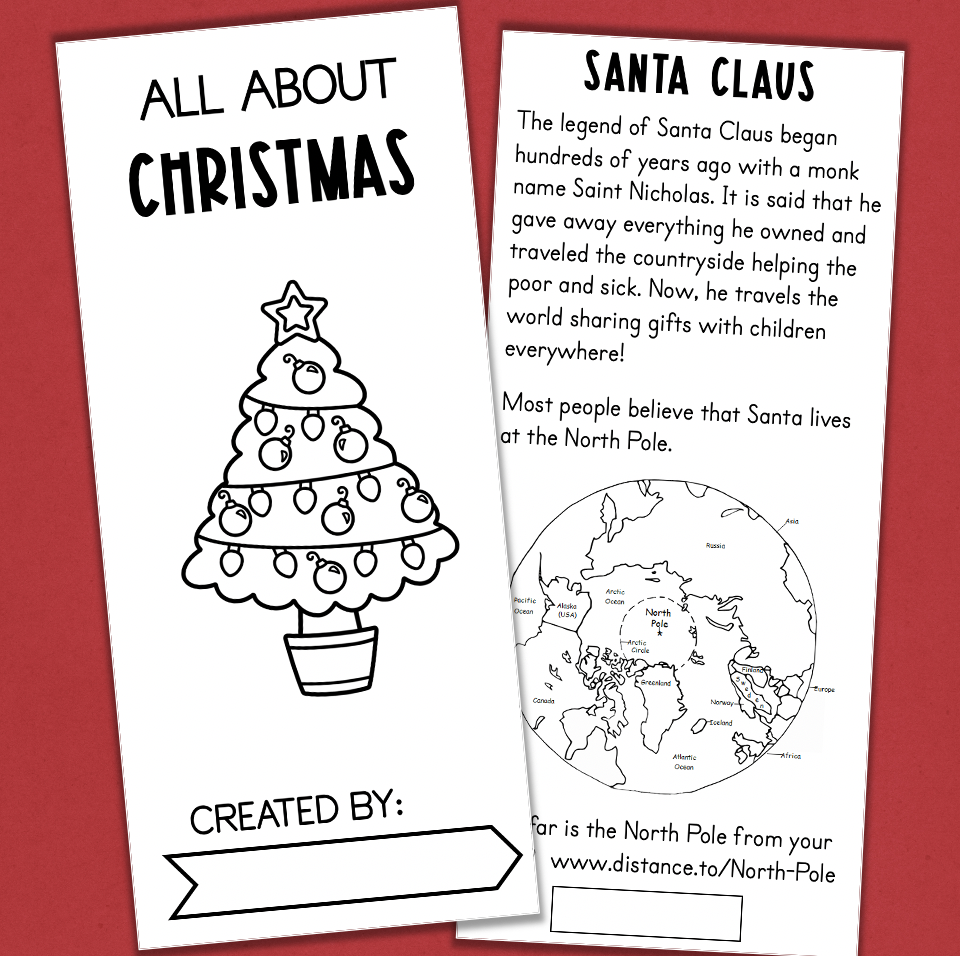 CHRISTMAS Activity Informational Brochure | Made By Teachers