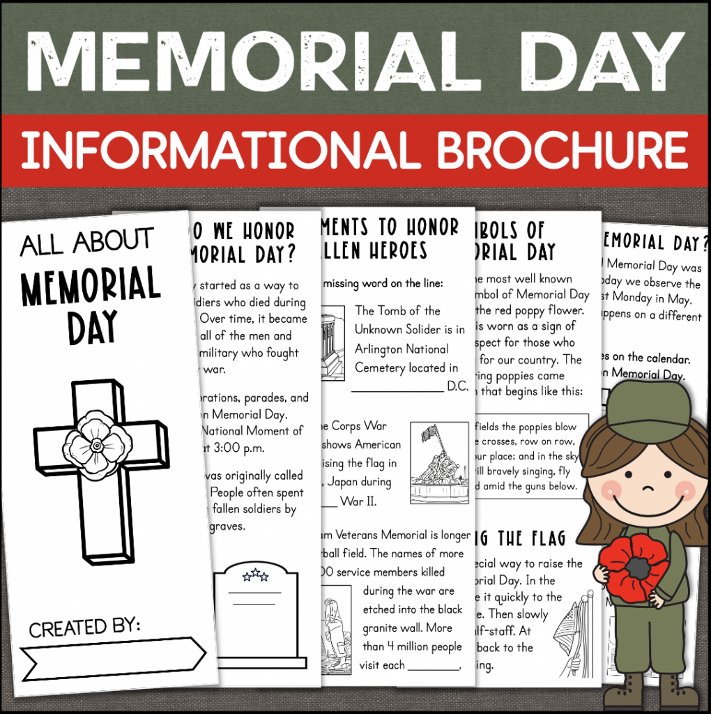 MEMORIAL DAY Activity Informational Brochure | Made By Teachers