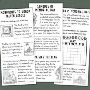 MEMORIAL DAY Activity Informational Brochure - Made By Teachers