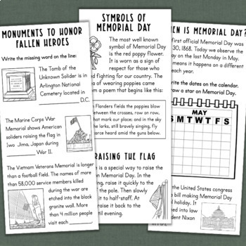 MEMORIAL DAY Activity Informational Brochure - Made By Teachers