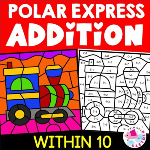 POLAR EXPRESS DAY CHRISTMAS COLOR BY NUMBER CODE ADDITION TO 10 | Made ...