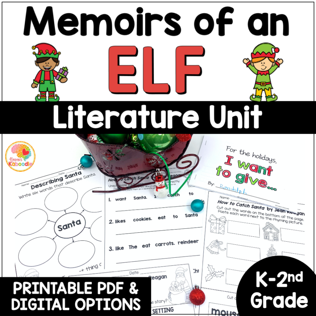 Memoirs of an Elf Literature Unit Activities: Christmas Craft | Story ...