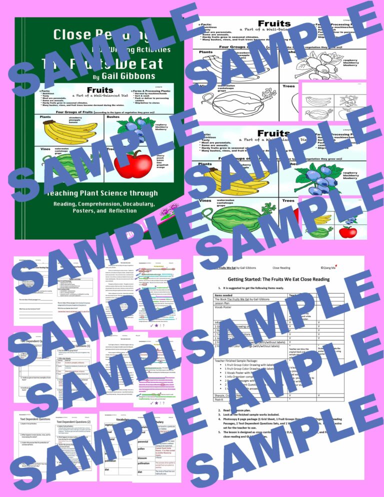 Close Reading: The Fruits We Eat by Gail Gibbons | Made By Teachers