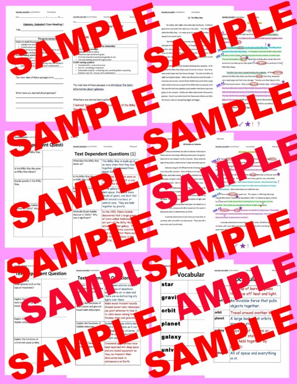 Close Reading: GALAXIES, GALAXIES! by Gail Gibbons | Made By Teachers