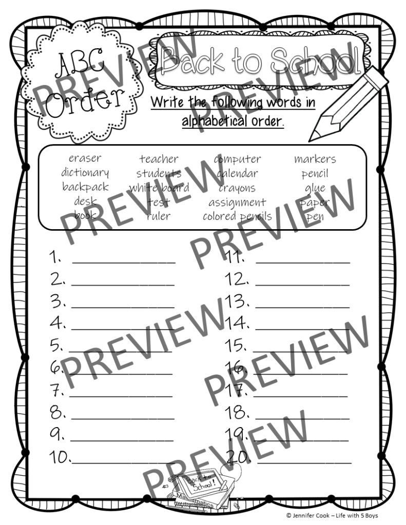 Alphabetical Order - Made By Teachers