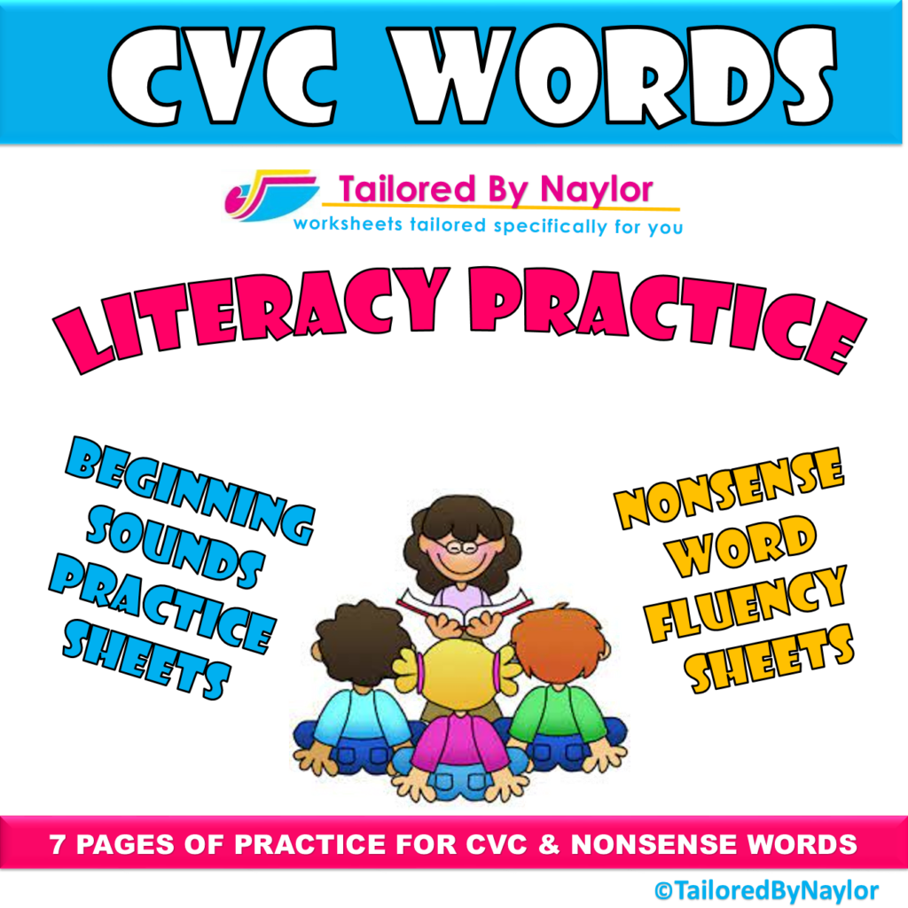 CVC Beginning Sounds | Nonsense Word Worksheets - Made By Teachers