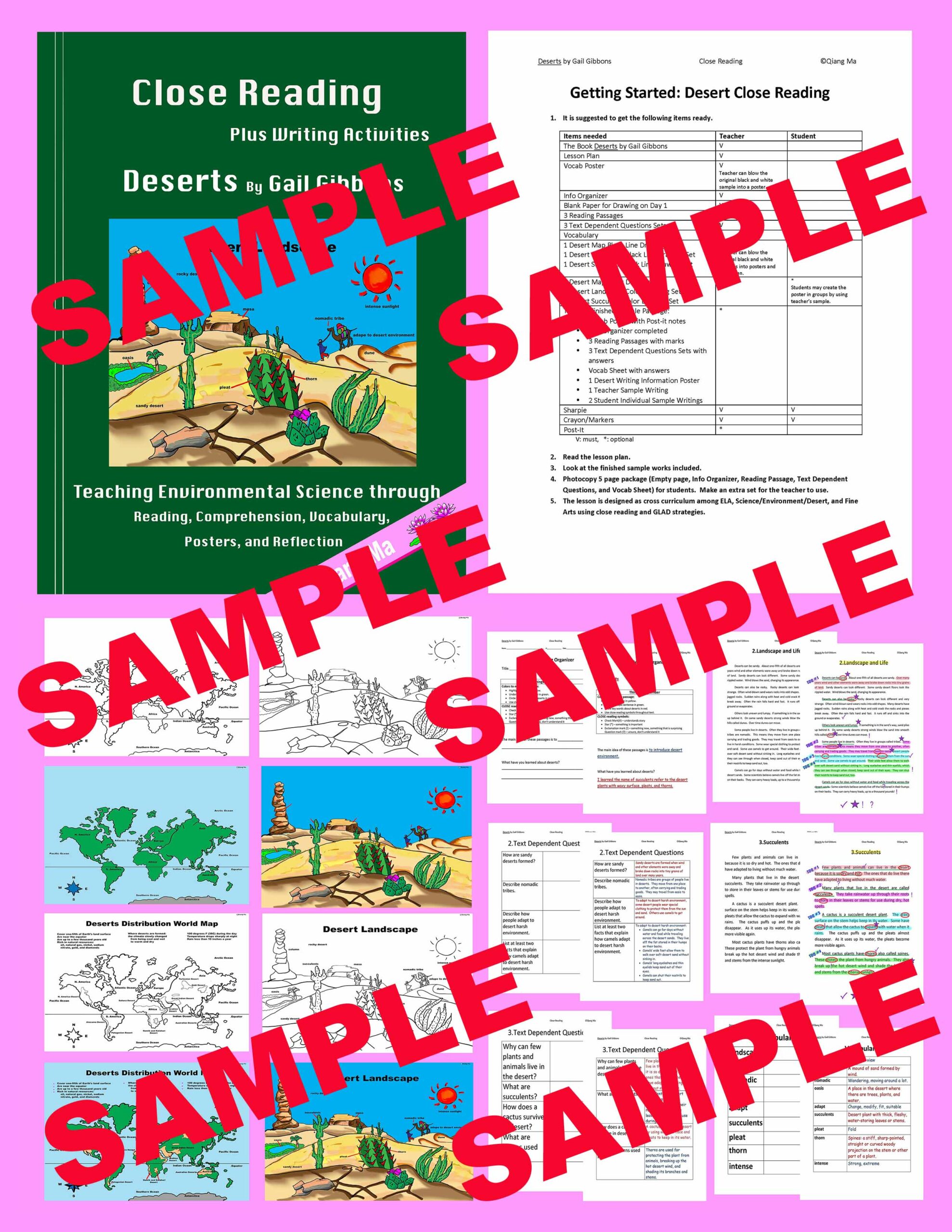 Close Reading: Deserts by Gail Gibbons | Made By Teachers