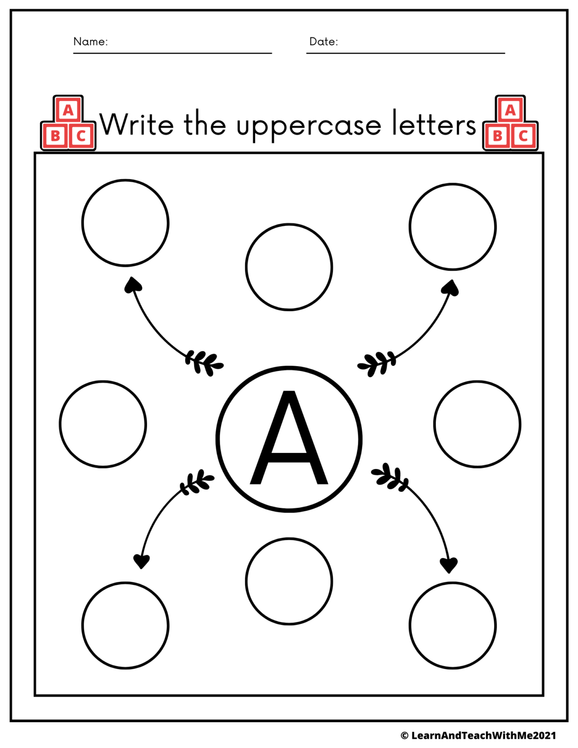 Uppercase Letters Writing Worksheets | Made By Teachers