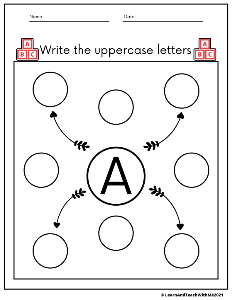 Uppercase Letters Writing Worksheets - Made By Teachers
