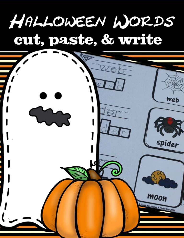 Cut, Paste, and Write Halloween Words | Made By Teachers
