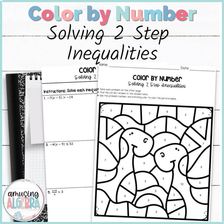 Solving Two Step Inequalities Coloring Activity - Made By Teachers