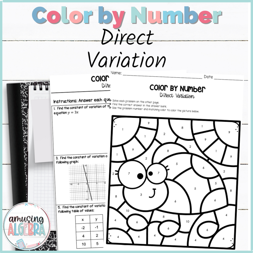 Direct Variation Coloring Activity | Made By Teachers
