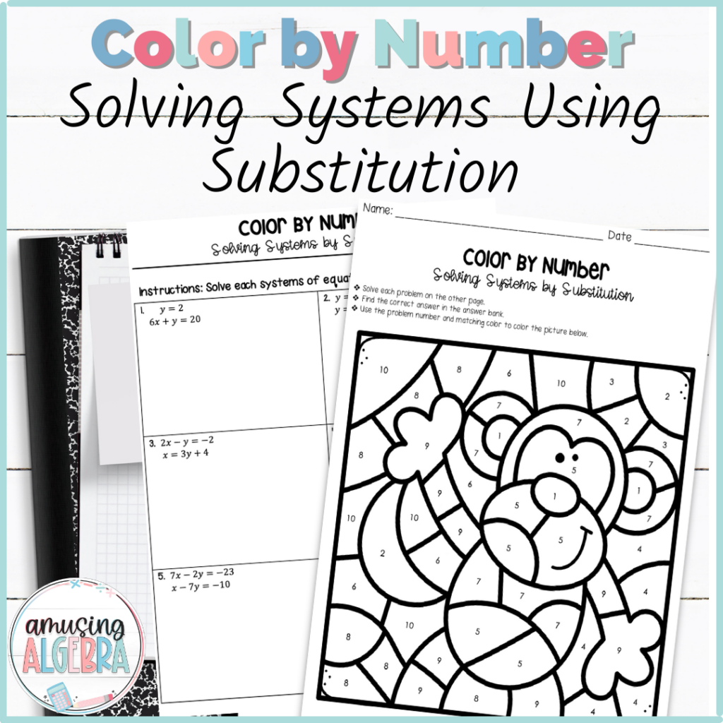 Solving Systems Of Equations By Substitution Coloring Activity Made Solving Systems Of Equations By Substitution Coloring Activity Made