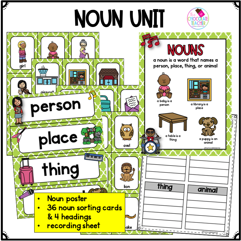 Common Nouns - Noun Word Sort - Grammar | Made By Teachers