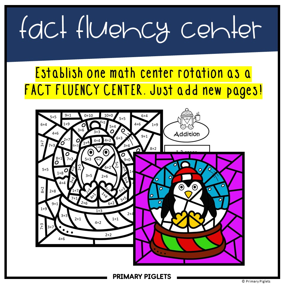 WINTER COLOR BY NUMBER ADDITION TO 10 | WINTER COLOR BY CODE ADDITION ...