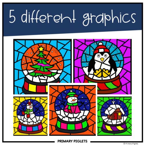 WINTER COLOR BY NUMBER ADDITION TO 10 | WINTER COLOR BY CODE ADDITION ...