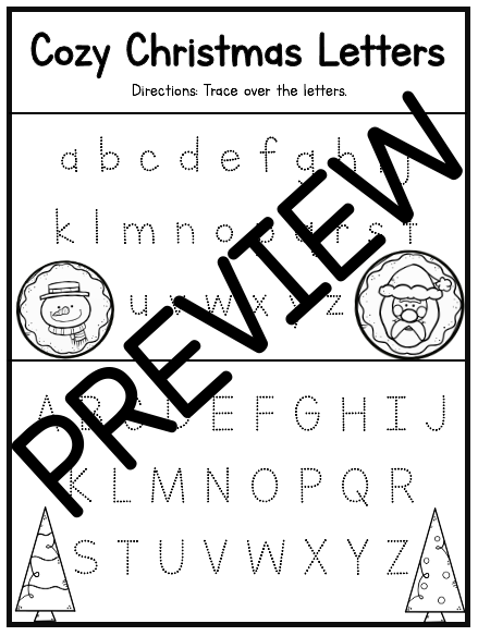 NO PREP December Winter Tracing Worksheets - VPK + Kindergarten | Made ...
