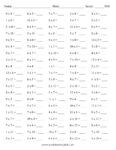 10 Printable Math Drills Multiplication, Timetable 0 to 12, Practice ...