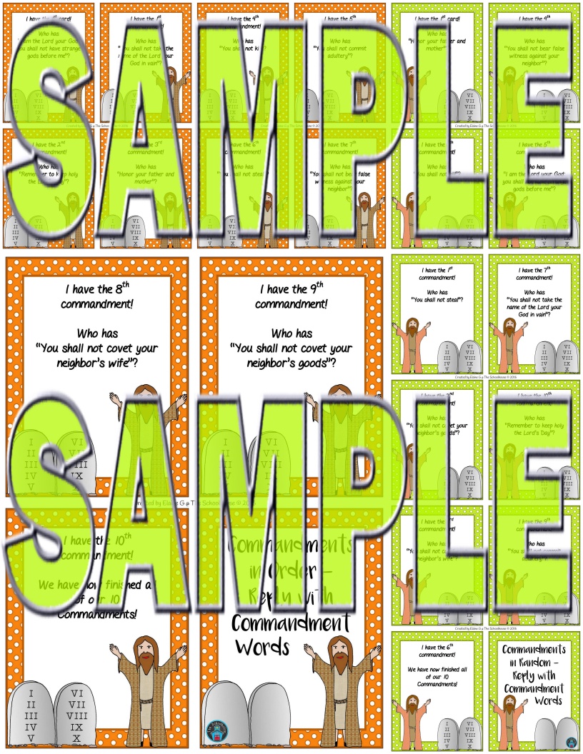 I Have Who Has - 10 Commandments - Catholic | Made By Teachers