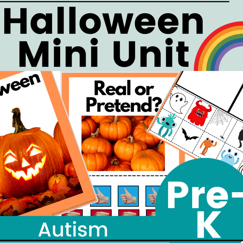 Preschool Halloween Mini Unit Social Story Interactive Book Real or ...