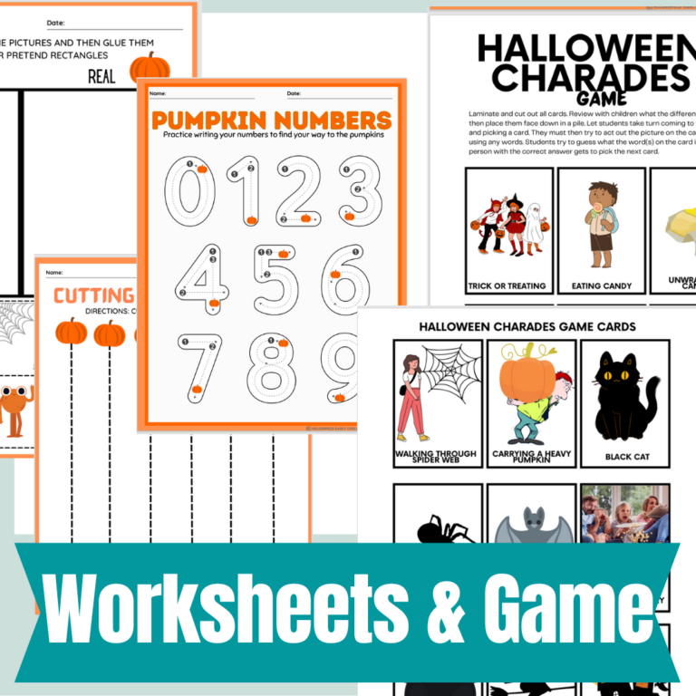 Preschool Halloween Mini Unit Social Story Interactive Book Real or Pretend Next | Made By Teachers