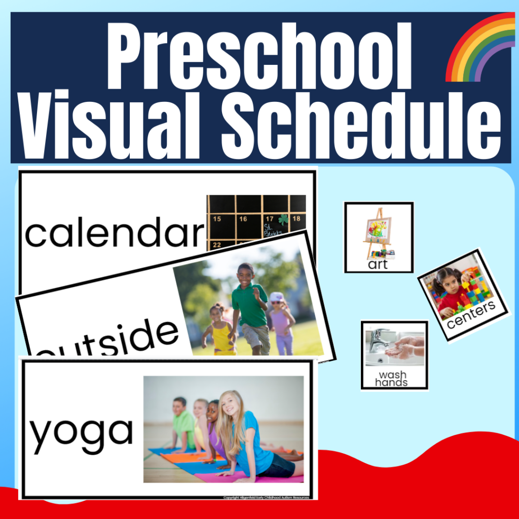 Daily Picture Schedule for Preschool Ideal for Special Education ...