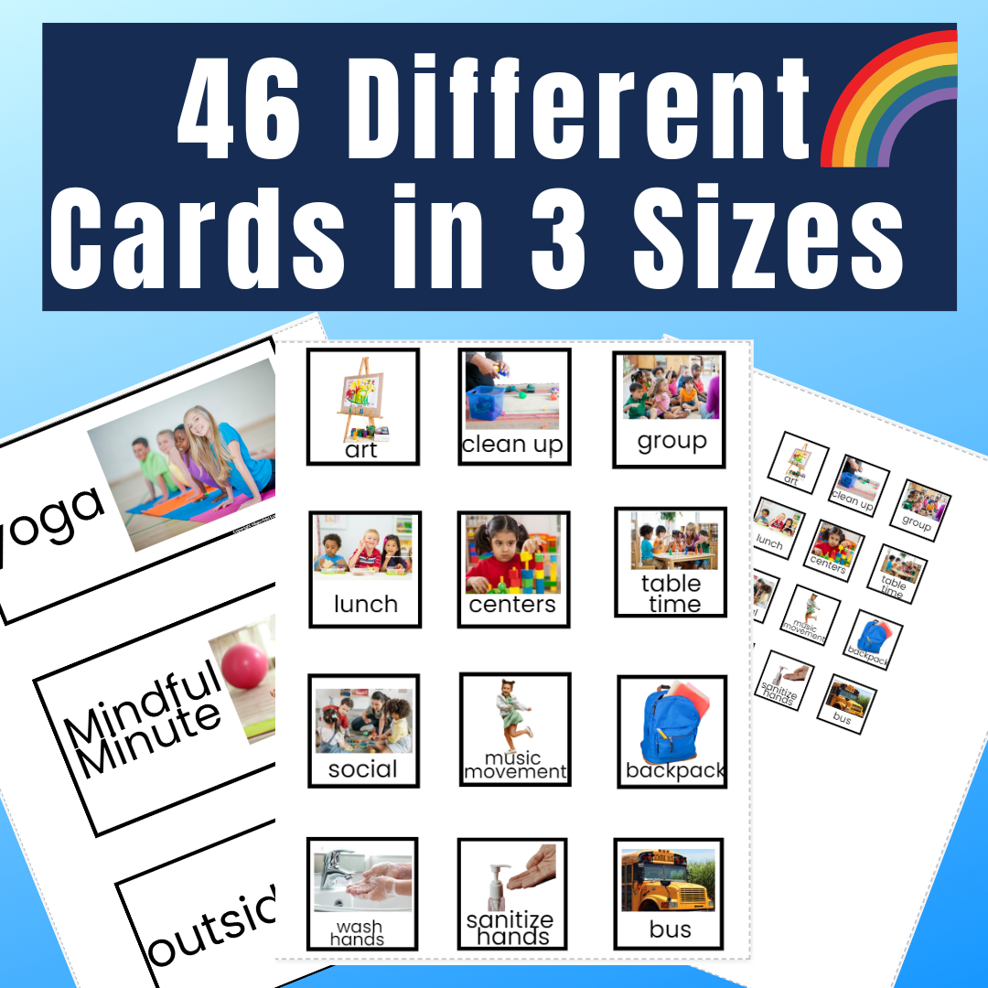 Daily Picture Schedule for Preschool Ideal for Special Education ...