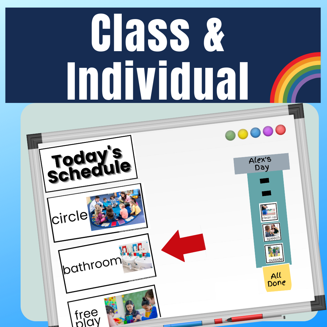 Daily Picture Schedule for Preschool Ideal for Special Education ...