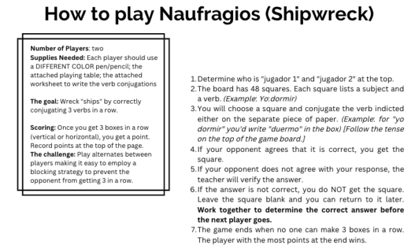 All Preterite & Imperfect Verb Conjugation Games Juegos de conjugación ...