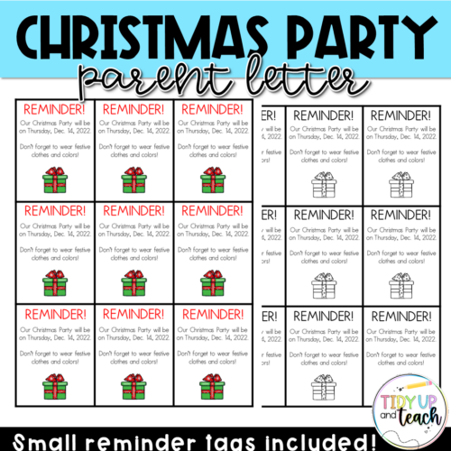 Christmas Party Letter for Parents | Made By Teachers