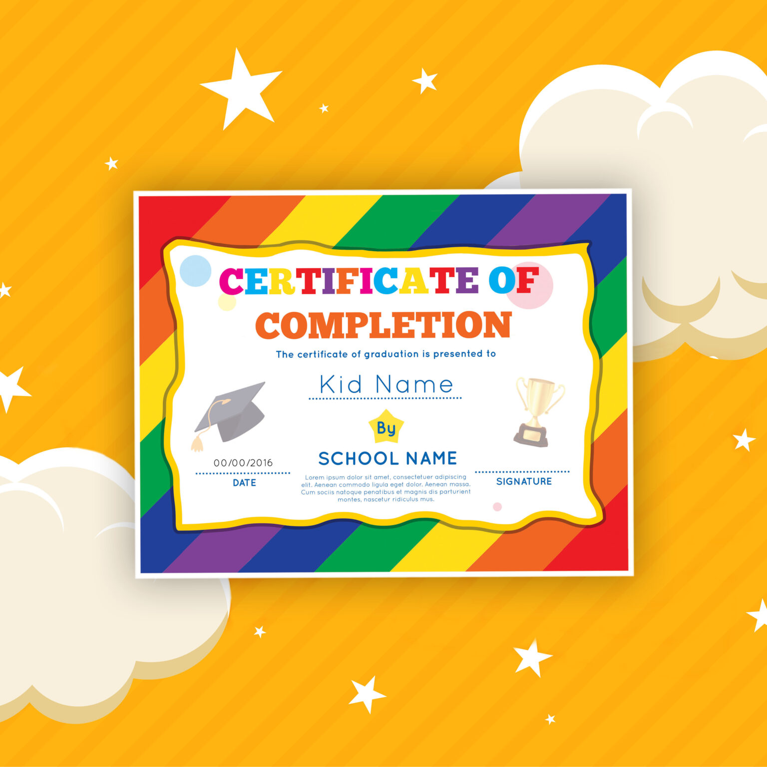 FREE Printable Certificate Of Completion Downloadable Template Made 