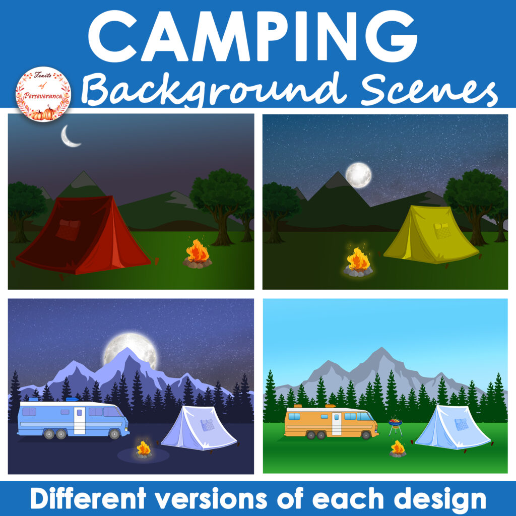 Camping Background Scenes Clipart | Summer Fun Activities Clip art ...