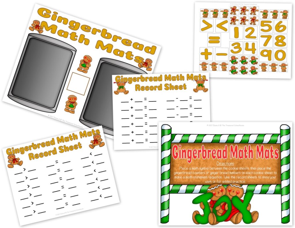 Gingerbread Math Mats and Record Sheets | Made By Teachers