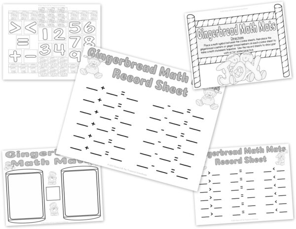Gingerbread Math Mats and Record Sheets | Made By Teachers
