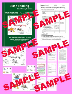 Close Reading: Thanksgiving Is ... by Gail Gibbons | Made By Teachers