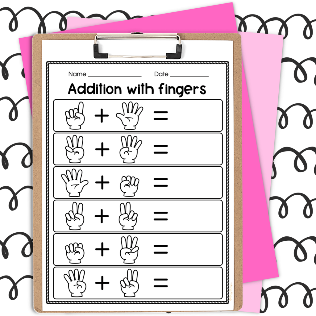 Addition and Subtraction Worksheets to 10 with Fingers | Made By Teachers