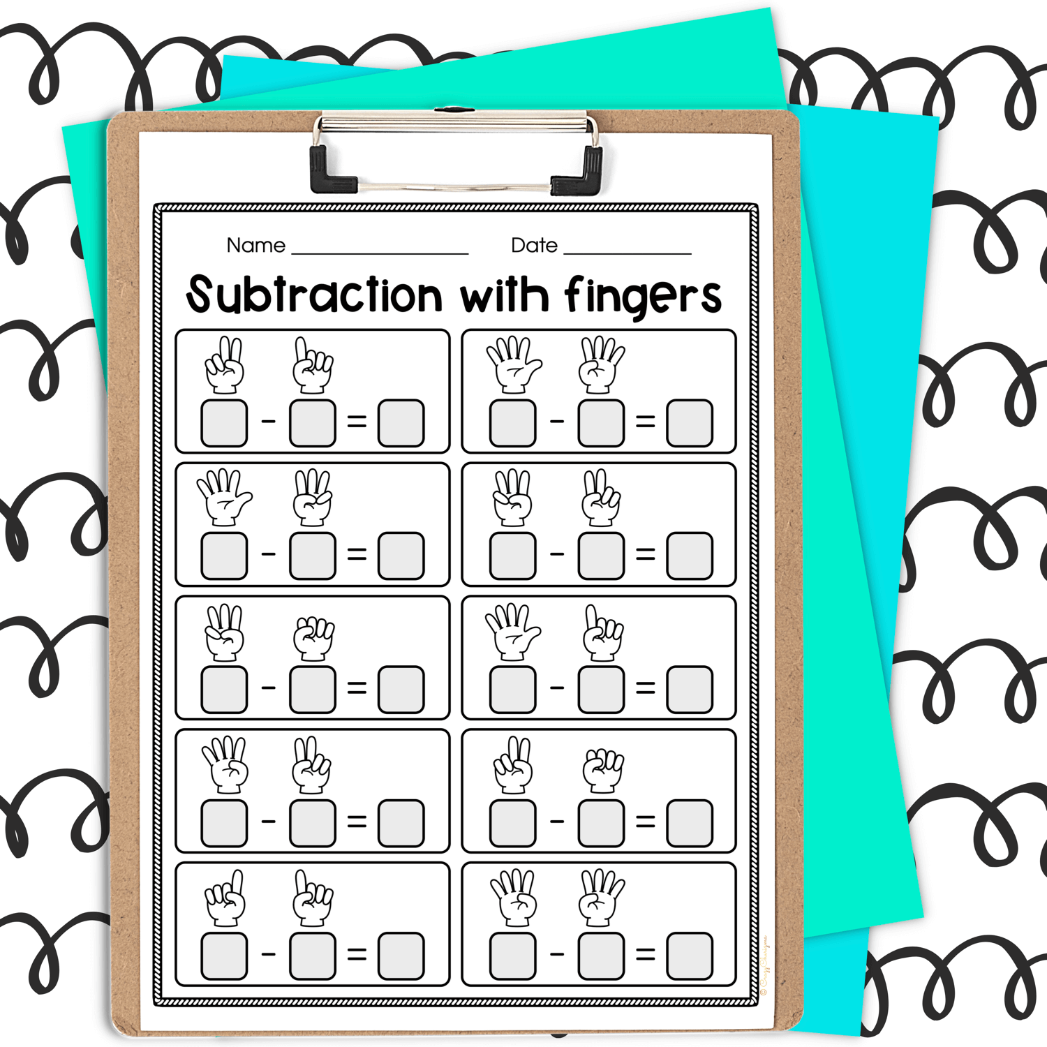 Addition and Subtraction Worksheets to 10 with Fingers | Made By Teachers