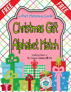 Christmas Gift Alphabet Matching 2-Part Cards {FREEbie} | Made By Teachers