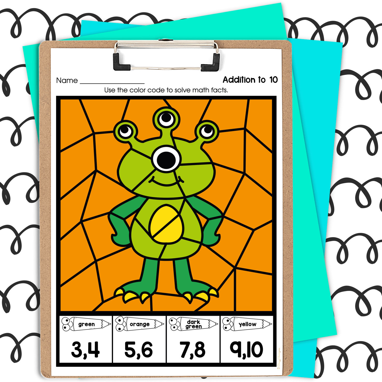 Addition and Subtraction Color by Code Worksheets | Made By Teachers