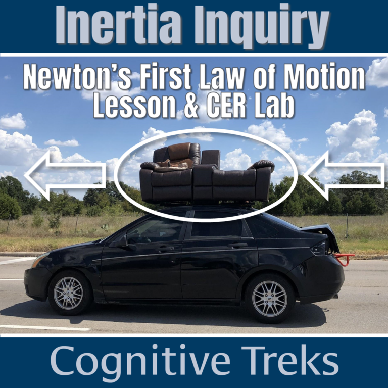 Physics CER Inertia Lab - Newton’s First Law of Motion (Inertia) Lesson ...