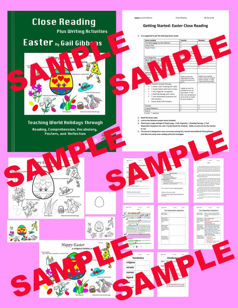 Close Reading: Easter by Gail Gibbons | Made By Teachers