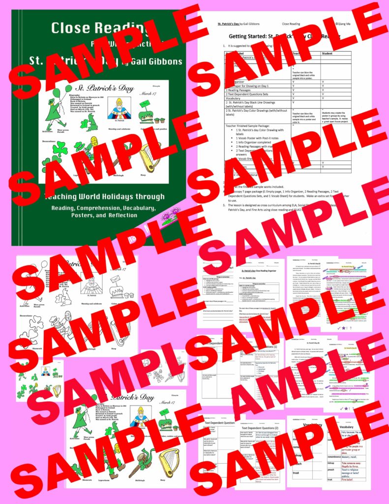 Close Reading: St. Patrick's Day by Gail Gibbons | Made By Teachers