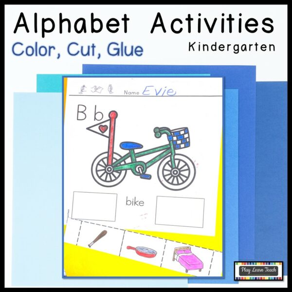 Alphabet Activities Kindergarten Color Cut Glue | Made By Teachers
