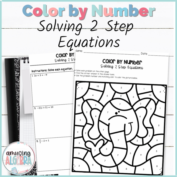 Solving Two Step Equations Coloring Activity - Made By Teachers