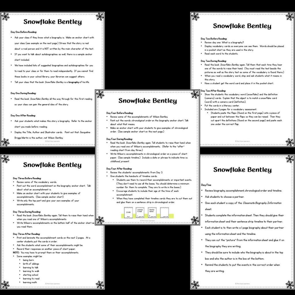 Snowflake Bentley Biography | Activities | Book Study | Made By Teachers